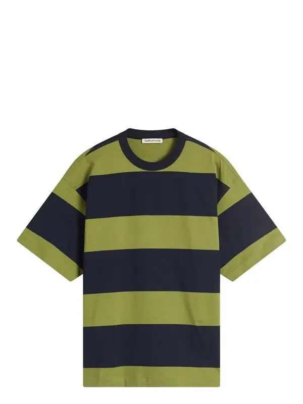You Must Create Triple Stripe T-shirt - Navy&green