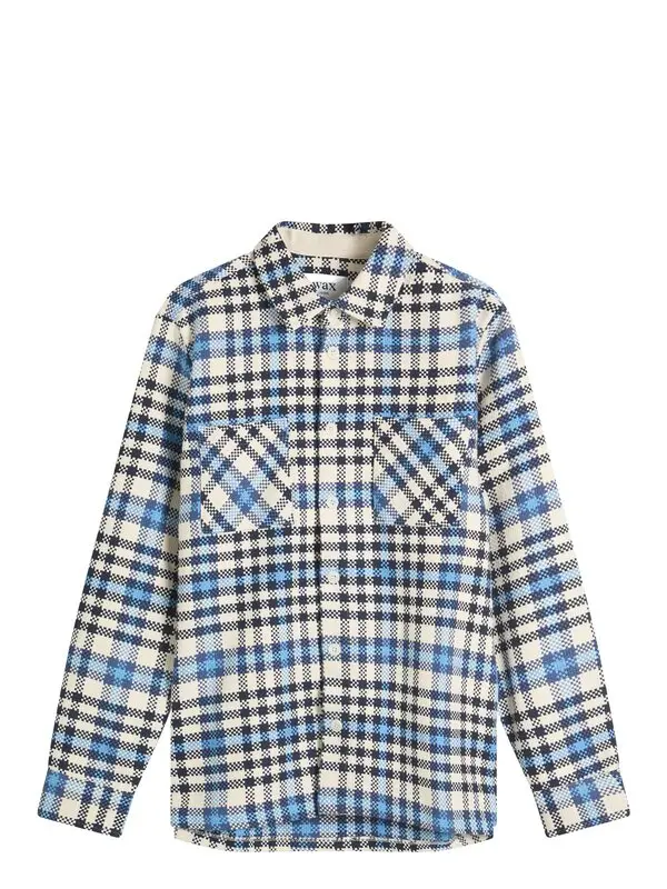 WAX LONDON Whiting Strand Check Overshirt - Ecru/blue