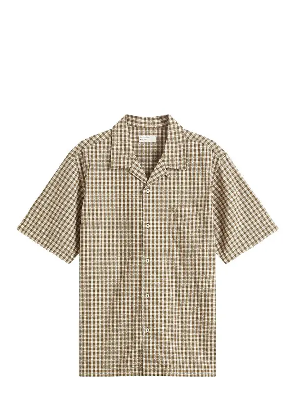 Universal Works Dobby Check Road Shirt - Olive
