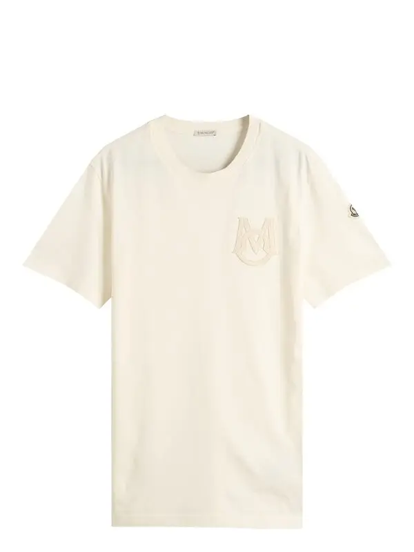 Moncler Short Sleeve Logo T-shirt - White