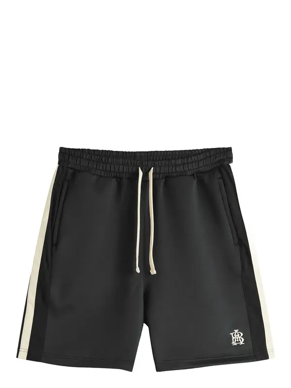 ABOUT:BLANK Monogram Track Short - Black/ecru