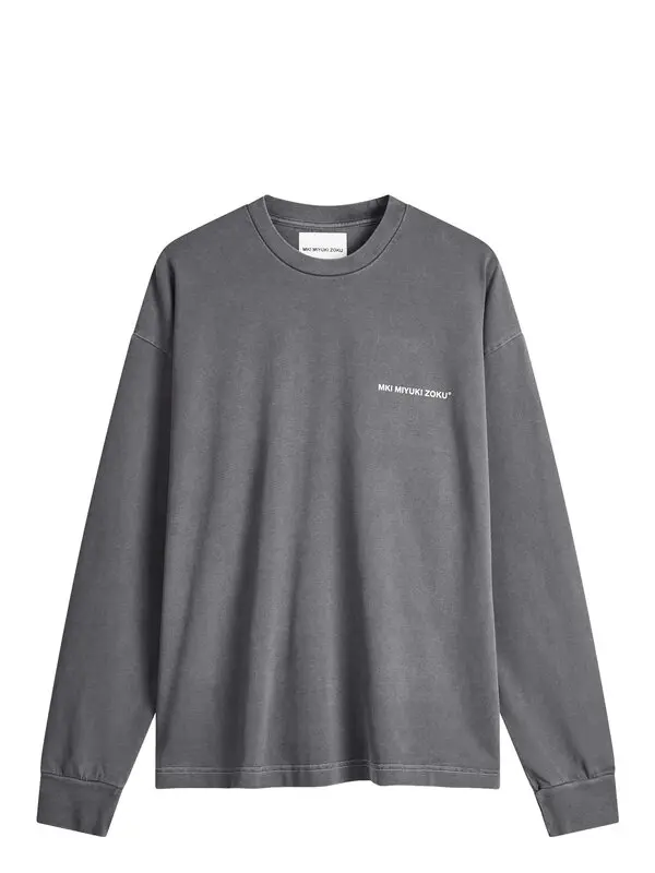 MKI MIYUKI ZOKU Uniform Long Sleeve T-shirt - Pigment Black