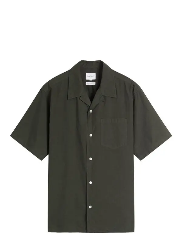 Norse Projects Carsten Cotton Tencel Shirt - Black Olive