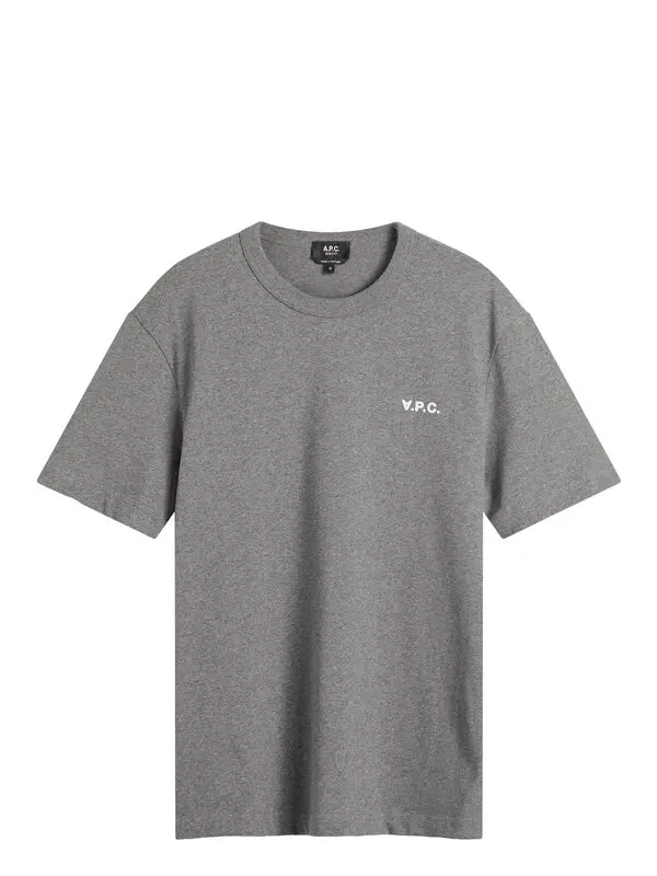 A.p.c. Vpc Logo T-shirt - Heathered Anthracite/white