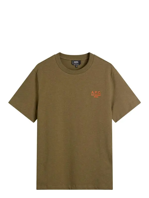 A.p.c. Rue Madame Logo T-shirt - Khaki Marl