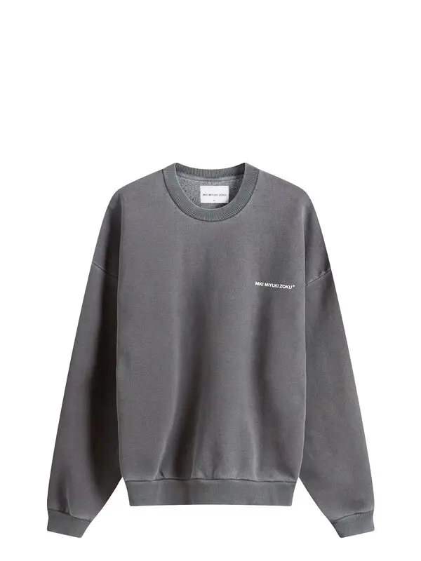 MKI MIYUKI ZOKU Uniform Crew Sweatshirt - Pigment Black