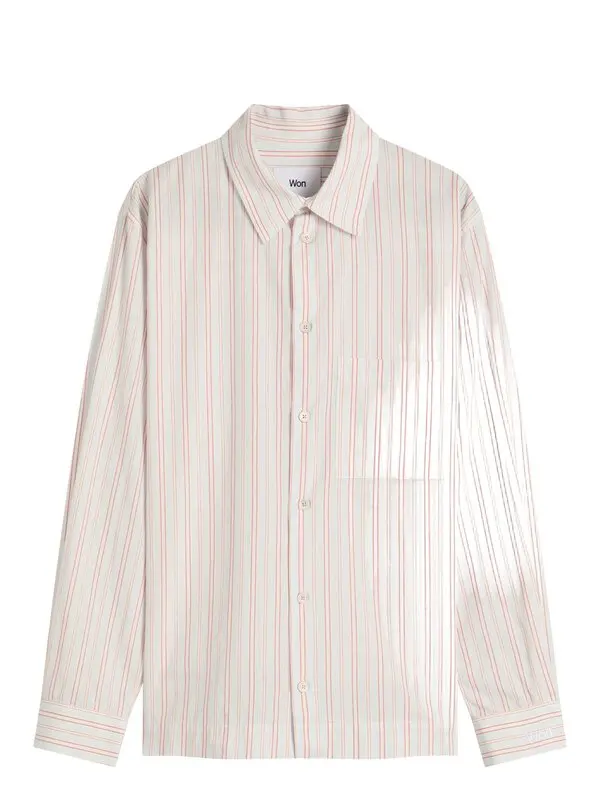 WON HUNDRED Penzo Stripe Shirt - Red Stripe