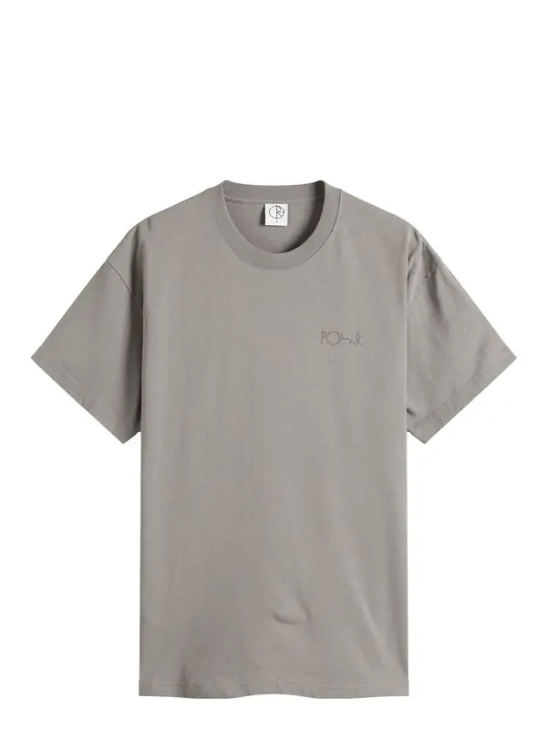 POLAR SKATE CO. Stroke Logo Contrast T-shirt - Grey