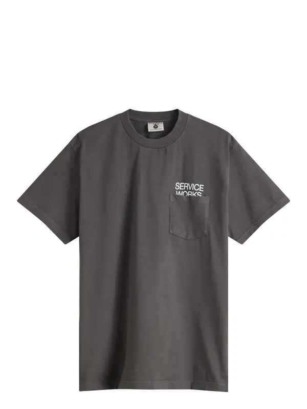 SERVICE WORKS Nourish Pocket T-shirt - Charcoal