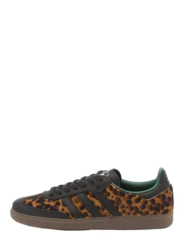 Adidas Samba Og W Leopard Print Sneakers - Black/green/cream White