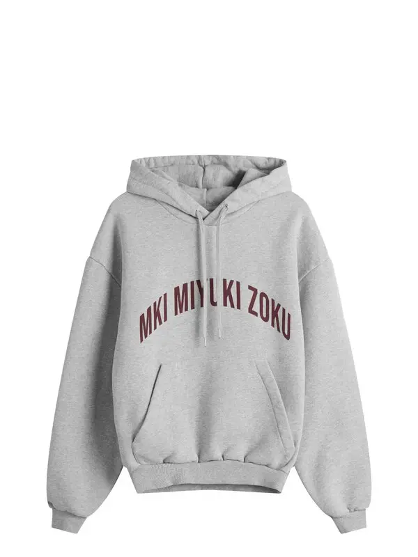 MKI MIYUKI ZOKU Arch Hoodie - Grey/burgundy