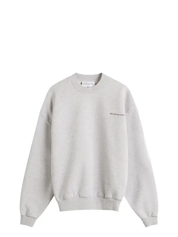 MKI MIYUKI ZOKU Uniform Crew Neck Sweatshirt - Grey/burgundy