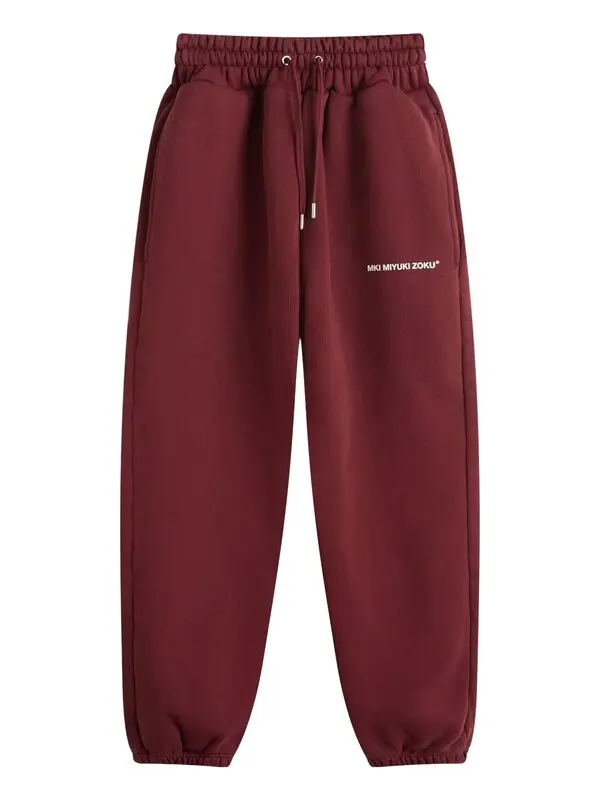 MKI MIYUKI ZOKU Uniform Joggers - Burgundy/white