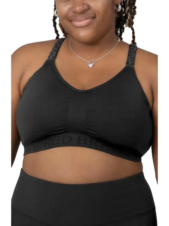 KINDRED BRAVELY Busty Sublime Hands-free Pumping & Nursing Sports Brasizing Available In E-i Cup - Black