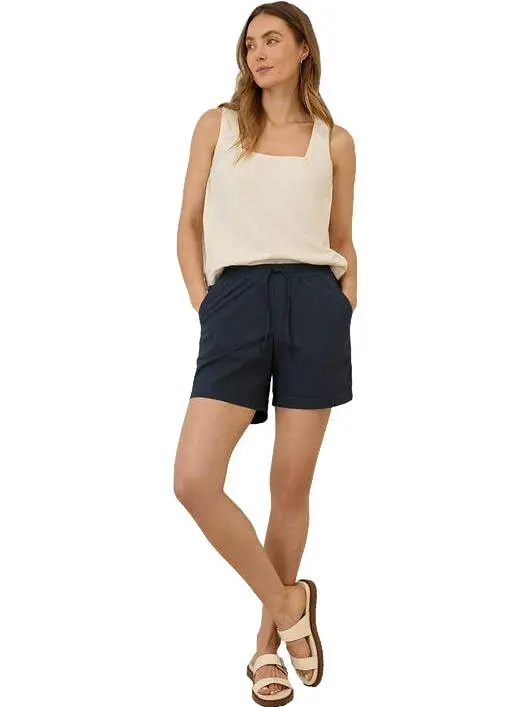PACT Organic Cotton Monterey Poplin Short - Midnight Blue