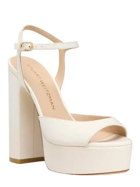 STUART WEITZMAN Dayna Boost Platform Sandal - Cream.