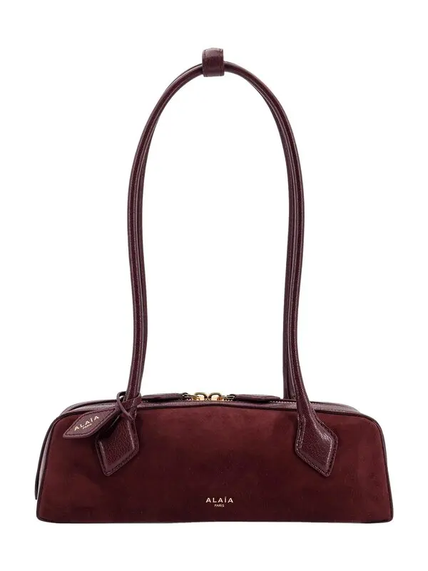 Alaïa Teckel Small Suede Shoulder Bag - Red