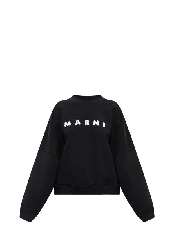 Marni Logo-embroidered Sweatshirt - Black