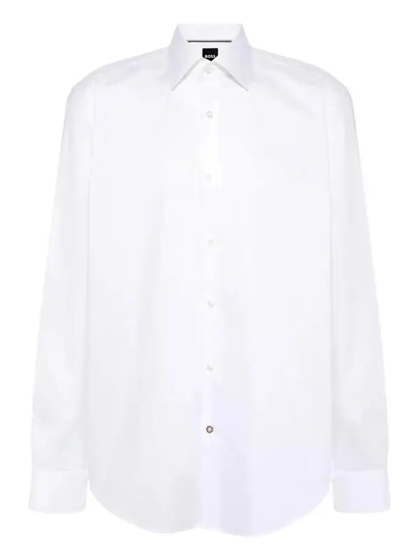 BOSS Long-sleeve Poplin Shirt - White