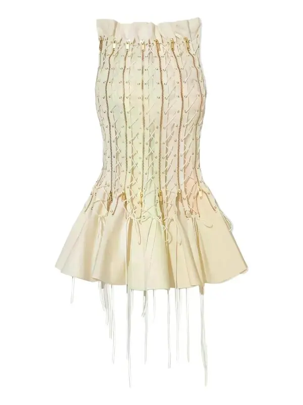Undercover Laced Corset Skirt - Neutrals