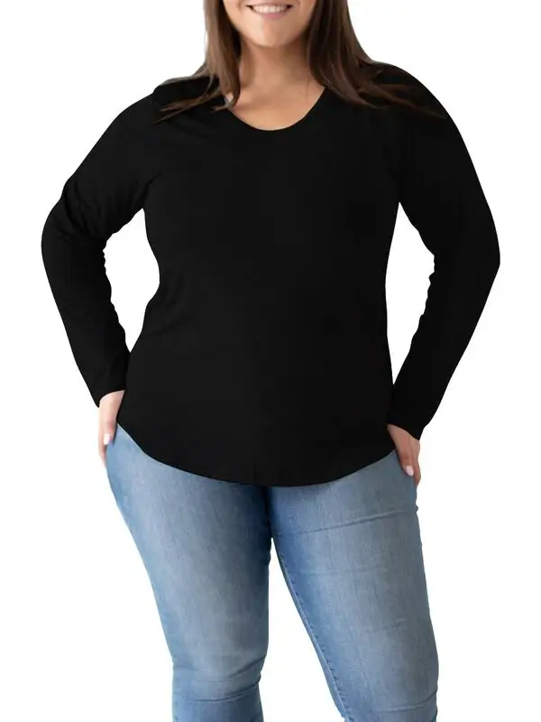 KINDRED BRAVELY Maternity & Nursing Long Sleeve T-shirt - Black
