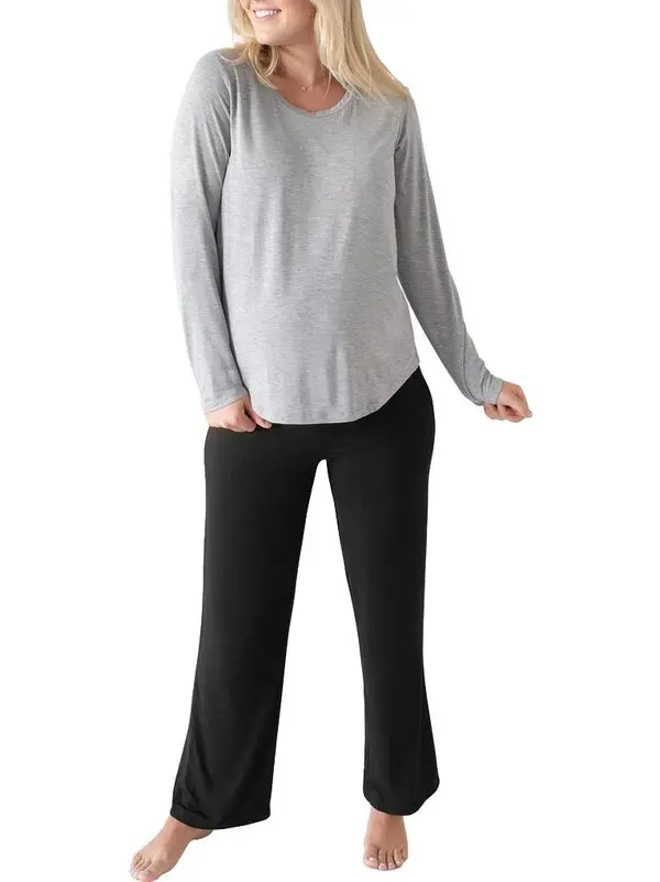 KINDRED BRAVELY Maternity & Nursing Long Sleeve T-shirt - Grey Heather