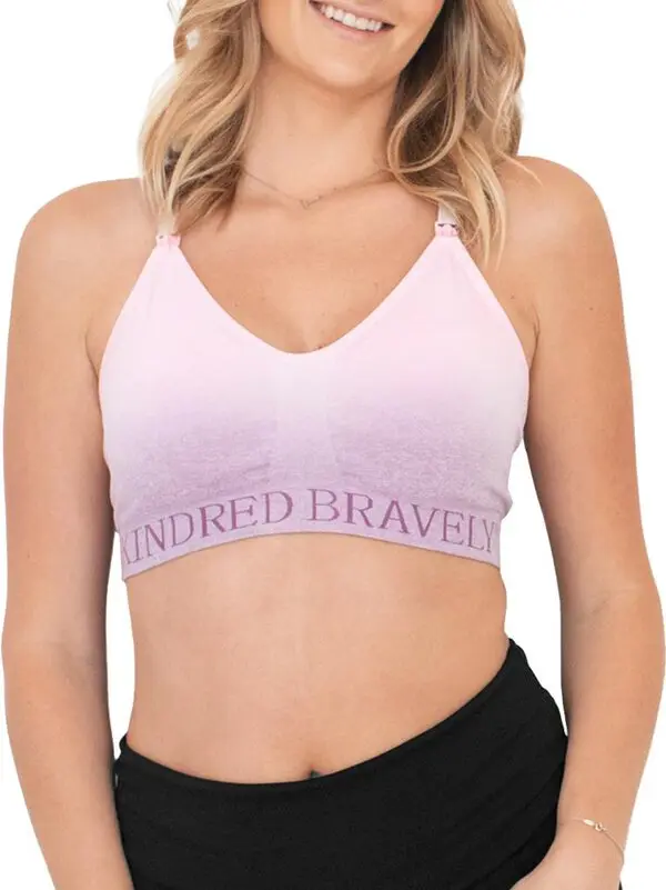 KINDRED BRAVELY Sublime Hands-free Pumping & Nursing Sports Brasizing Available In B-d Cup - Ombre Purple