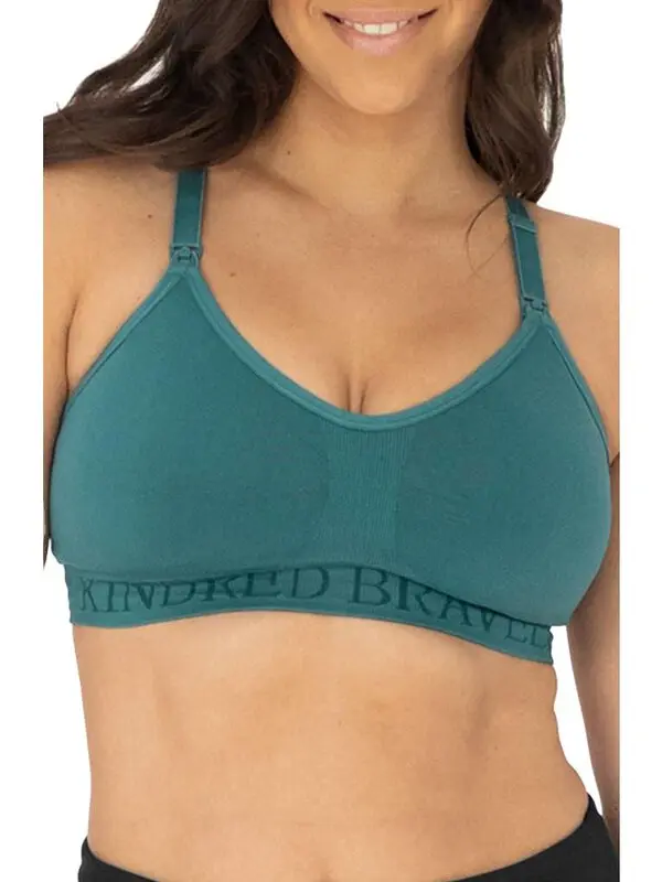 KINDRED BRAVELY Sublime Hands-free Pumping & Nursing Sports Brasizing Available In B-d Cup - Teal