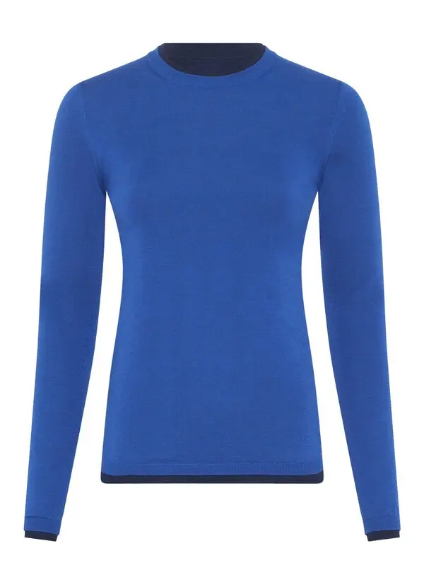 Gabriela Hearst Leif Cashmere-silk Crewneck Sweater - Navy
