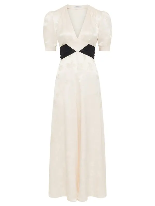 Gabriela Hearst Larkin Silk Jacquard Maxi Dress - Ivory