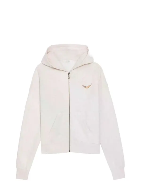 Zadig&Voltaire Zip-front Hoodie - Neutrals