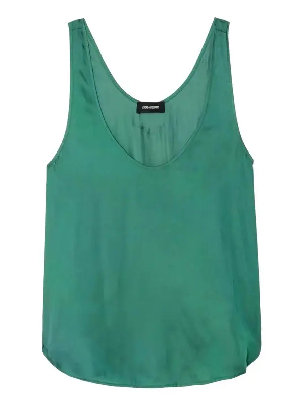 Zadig&Voltaire Satin-effect Sleeveless Top - Green