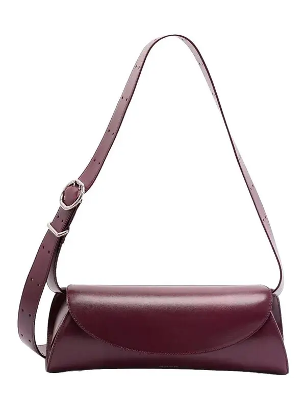 JIL SANDER Leather Shoulder Bag - Purple
