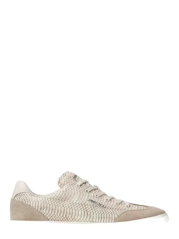 JIMMY CHOO Printed Lace-up Sneakers - Neutrals