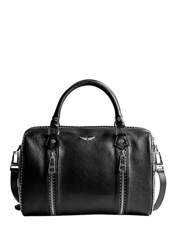 Zadig&Voltaire Sunny Medium Leather Bowling Bag - Black