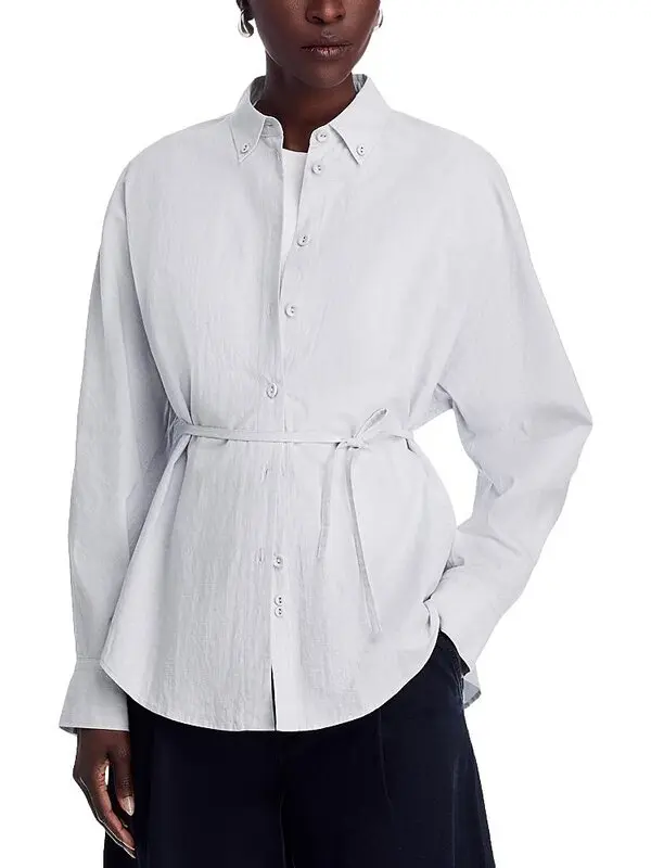 Proenza Schouler White Label Caroline Shirt - Light Oxford Melange