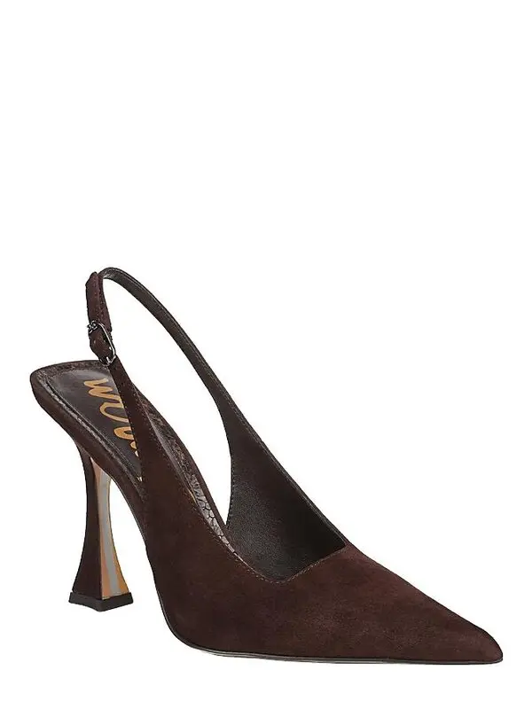 Sam Edelman Odette Slingback Pumps - Cafe Noir Suede