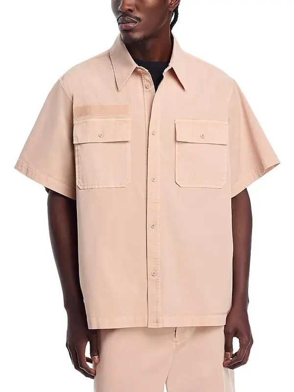 Helmut Lang Relaxed Short Sleeve Uniform Shirt - Salmon