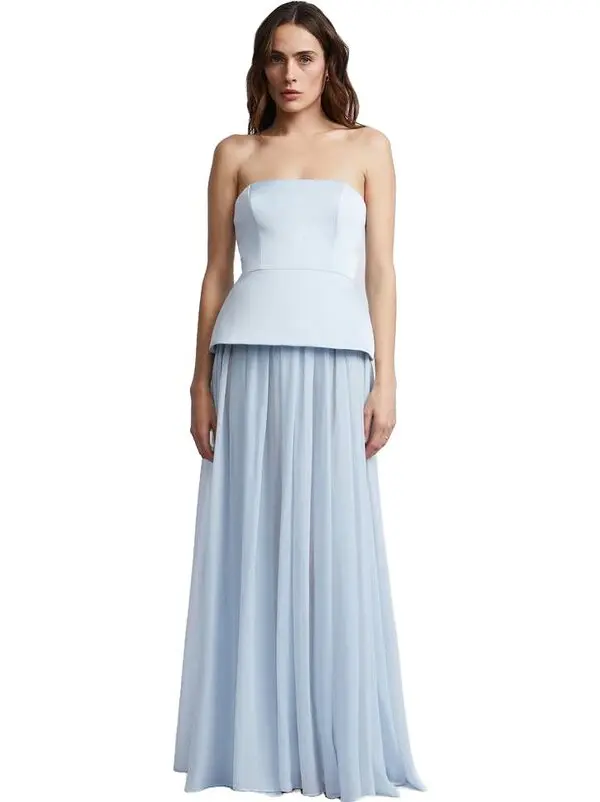 Bcbgmaxazria Strapless Peplum Gown - Skyway