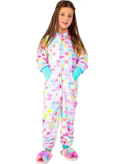 PREPPY GOOSE Printed Plush Jumpsuit - Multicolor