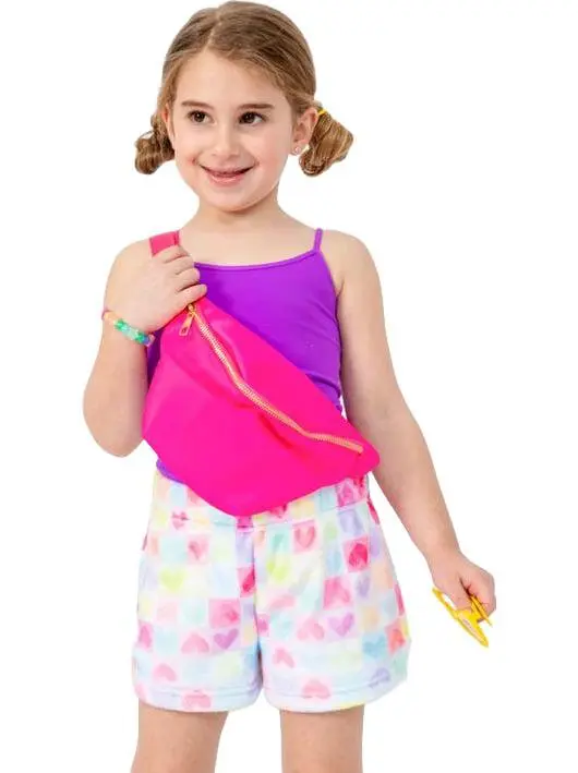 PREPPY GOOSE Plush Lounge Shorts - Multicolor