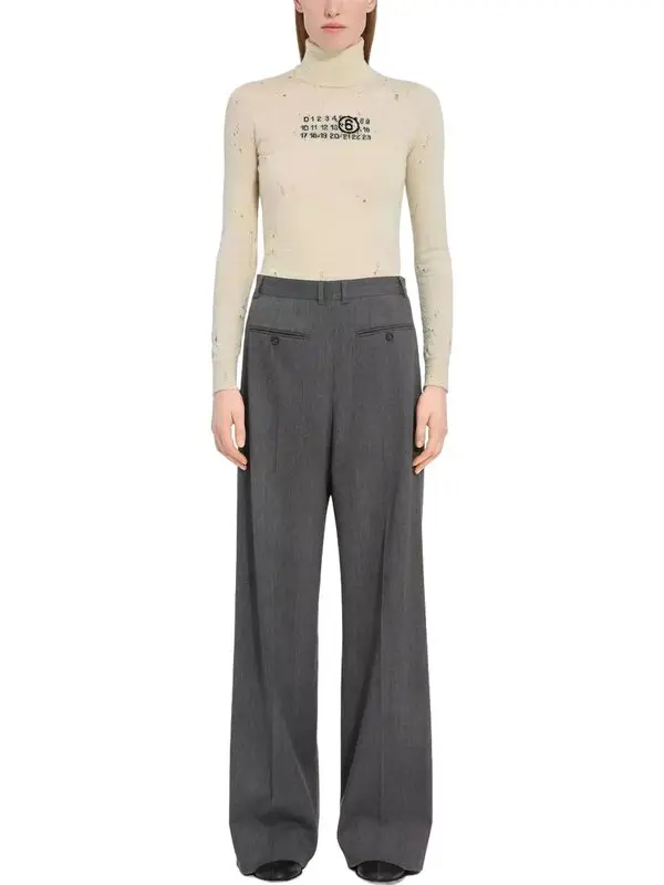 MAISON MARGIELA High-waisted Trousers - Grey