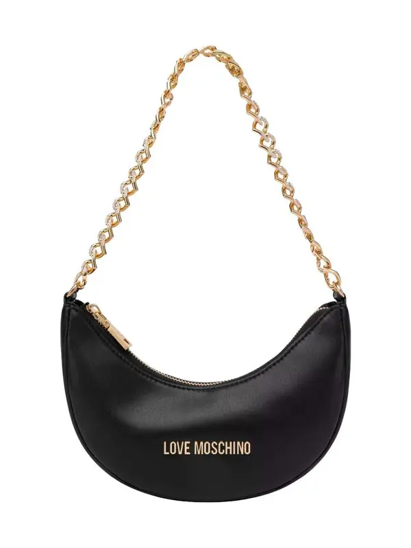 Moschino Chain-link Shoulder Bag - Black