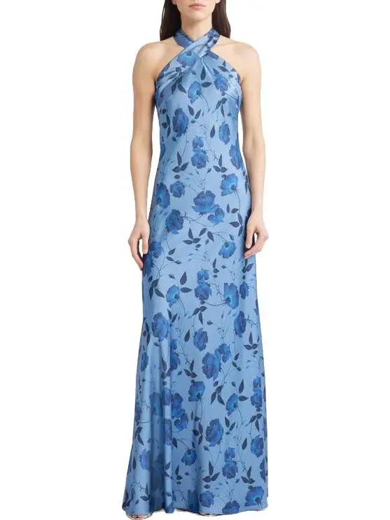 Sachin & Babi Laurant Floral Gown - Wild Steel Roses