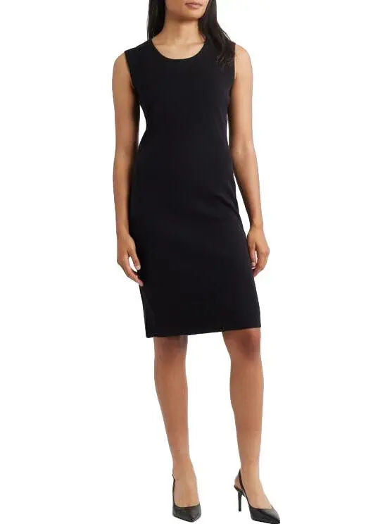 Misook Sleeveless Knit Sheath Dress - Black