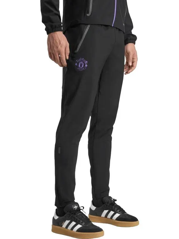 Adidas Manchester United 2025/26 Tiro Vis Tech Travel Pants - Black