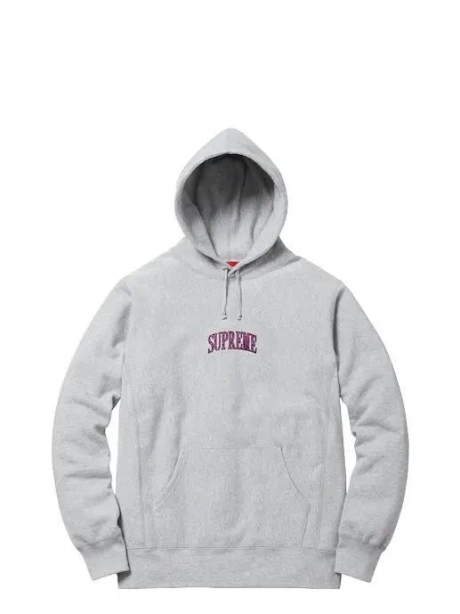 Supreme Glitter Arc Hooded Sweatshirt - Grey