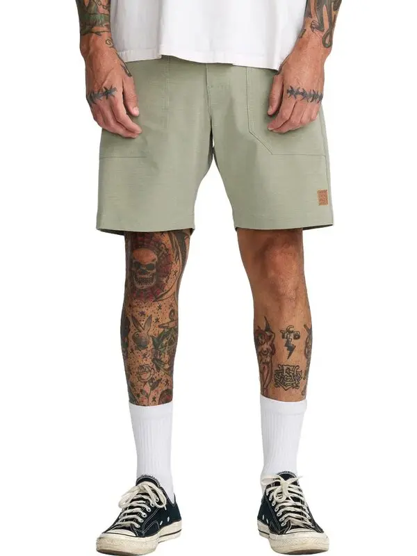 Rvca Brophy Hybrid Corduroy Shorts - Light Olive