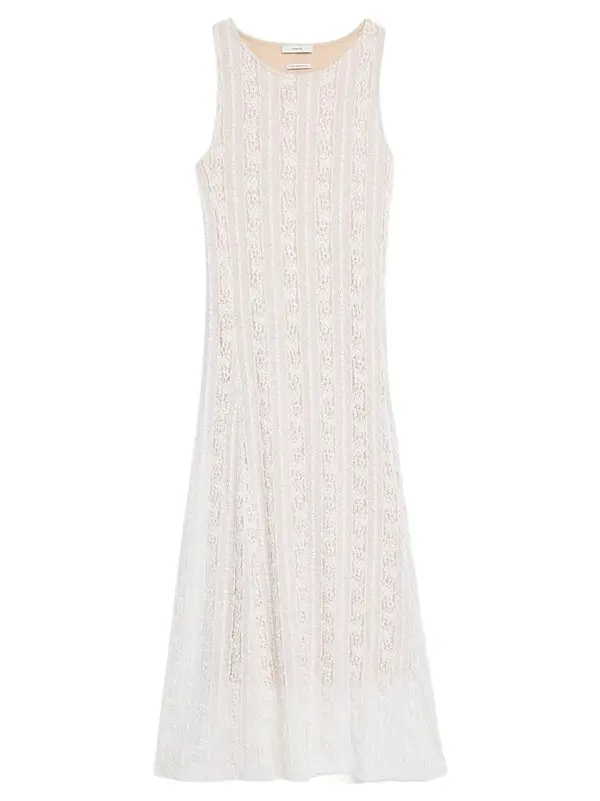 Vince Textured Knit Tank Midi Dress - Off White