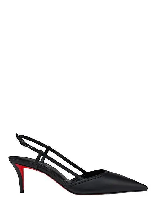 CHRISTIAN LOUBOUTIN Miss Z 60 Sling Leather Heels - Black